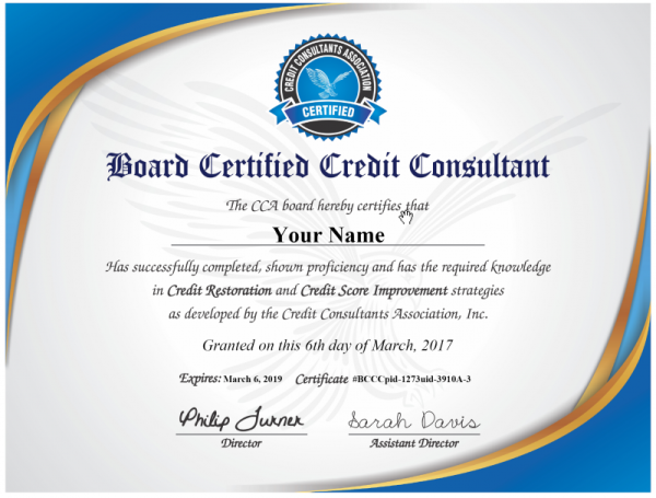 Recertification For BCCC | Credit Consultants Association